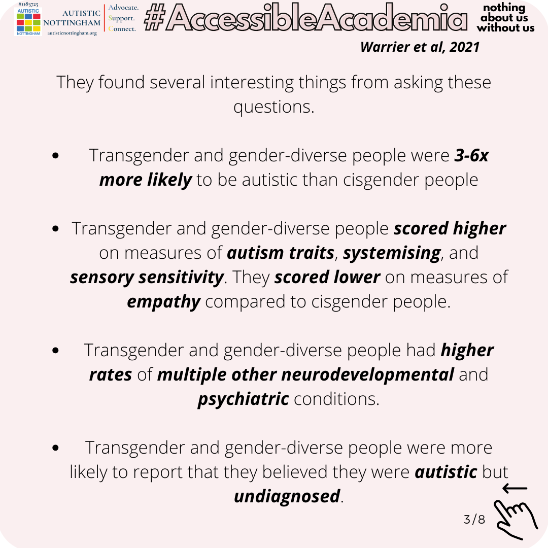 #AccessibleAcademia Transgender & Gender-diverse individuals & autism ...