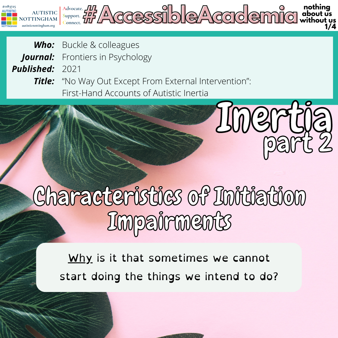 Autistic Inertia p.2 – The Blog