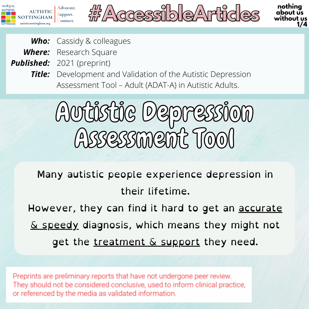 Autistic Depression Assessment Tool – Autistic Nottingham